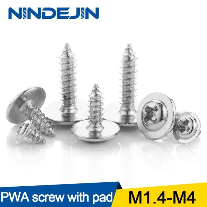 High Quality 】 MOTOR WORLD One Nindejin 100Pcs Pwa ข้ามรอบหัวเครื่องซักผ้าไขควง M1.7 M2 M2.3 M2 ...
