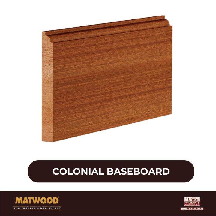 Matimco Matwood Solid Moulding COLONIAL BASEBOARD 1x4 8 Feet | Lazada PH