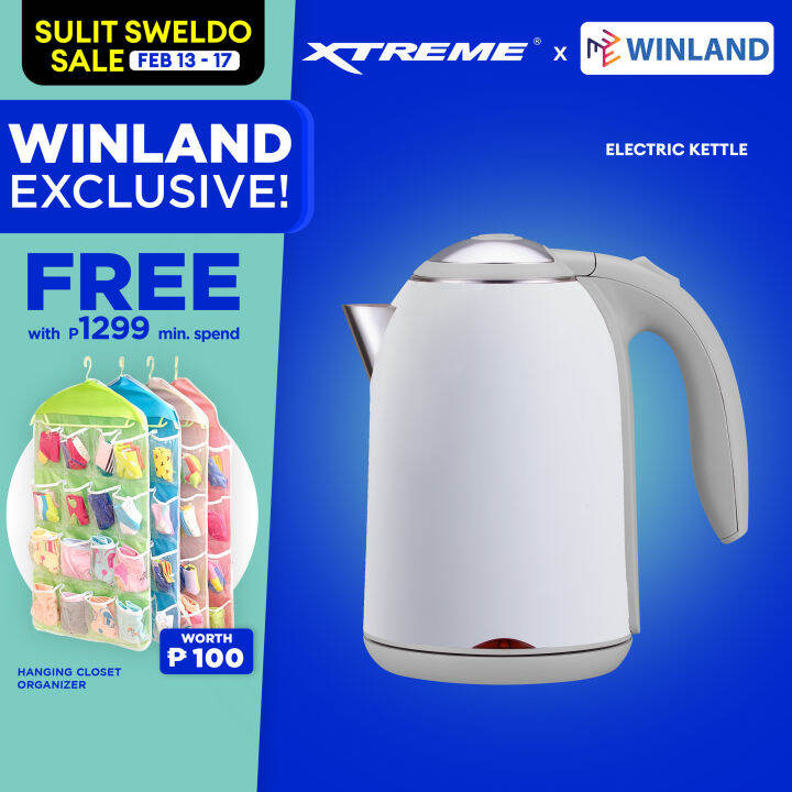 XTREME HOME by Winland 1.7Liters 360° Rotation Design Cordless Electric ...