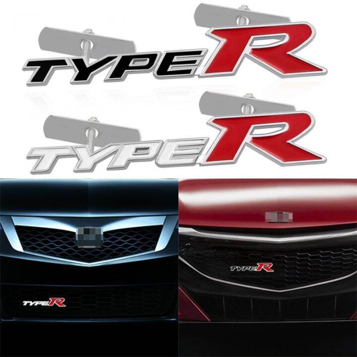 Car decoratio HONDA Type R Logo Metal Car Front Sticker Grille Emblem ...