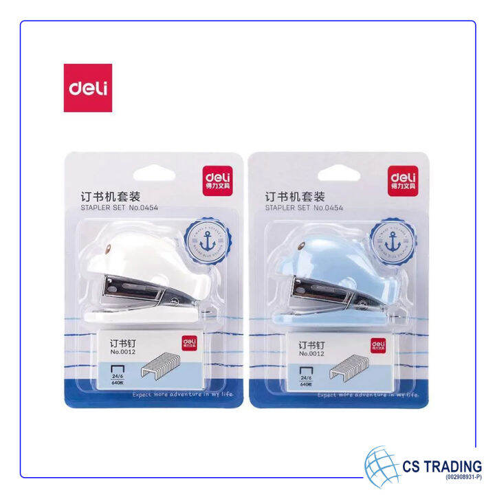 Deli Mini Stapler Set 0454 (Stapler with Staples Bullet No. 3-1M) | Lazada