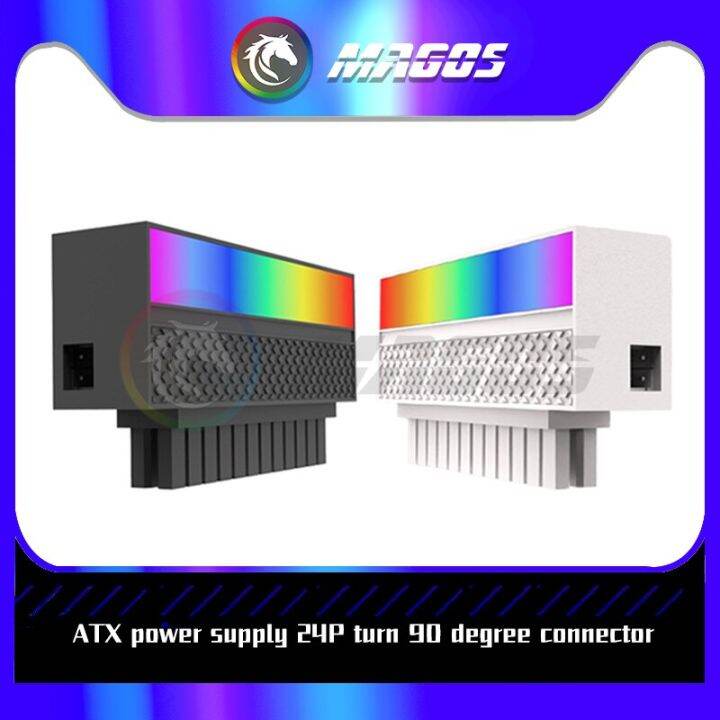 24Pin PSU Adapter 90 Degree Elbow Connector Beautify Wiring Right-angle ...