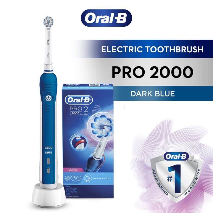 Oral B Pro 2000 3D Smartseries 3D Smart Electric Toothbrush Pressure Sensor Inductive Charging ...