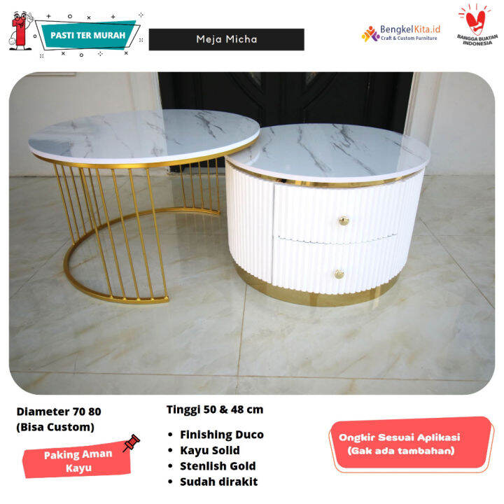 Meja Tamu Minimalis Micha | Meja Sofa Modern | Meja Modern Mewah ...