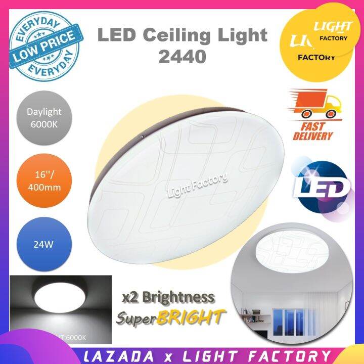 LED Ceiling Light 2440 Surface Mounted Ceiling Light 16" 400MM 24w LED ...