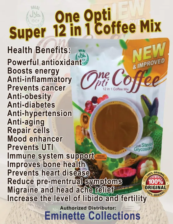 100% Authentic ONE OPTI Coffee - 12 in 1 Coffee Mix | Lazada PH