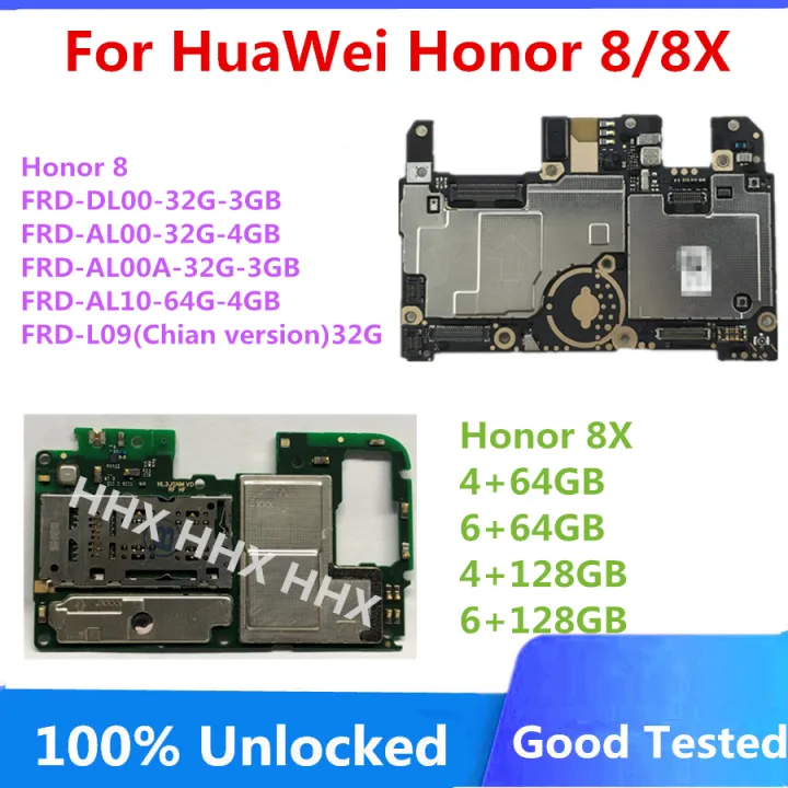 Original Unlocked For Honor 8 8X Motherboard Original Logic Board For ...