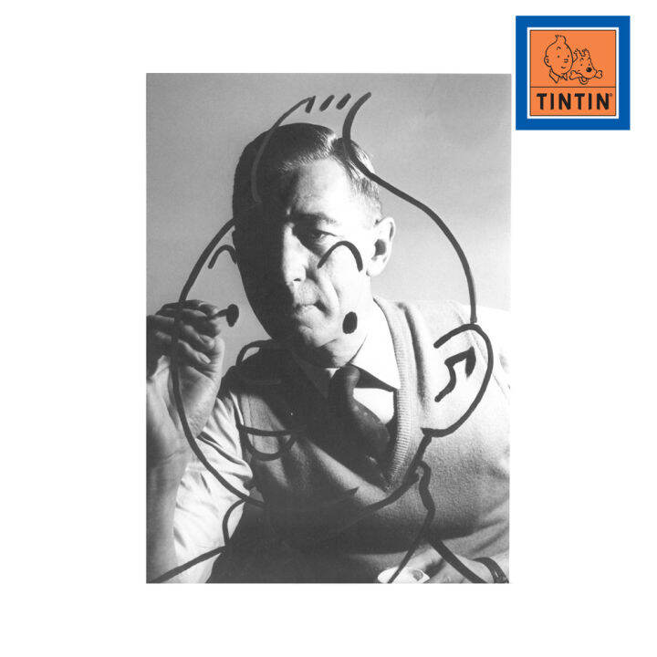 TINTIN POSTCARD: Museum - Herge's Tintin Line Portrait | Lazada Singapore