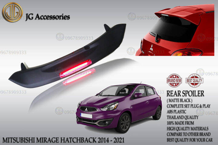 SPOILER MITSUBISHI MIRAGE HATCHBACK 2014 2015 2016 2017 2018 2019 2020 ...