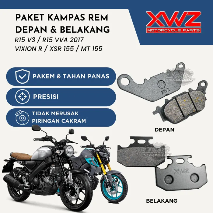 KAMPAS REM DEPAN BELAKANG R15 V3 VIXION R MT15 XSR 155 R15 VVA XWZ | Lazada Indonesia