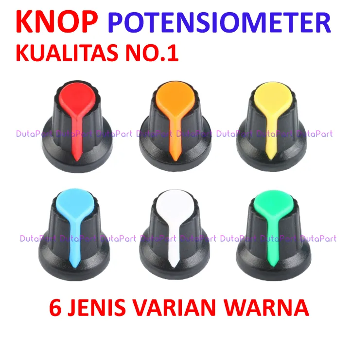 50 PCS Knop Potensiometer Potensio Putar Knob Mixer Warna Kualitas Bagus No.1 | Lazada Indonesia