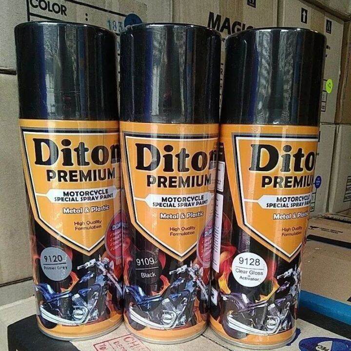 cat spray PAKET-3 KALENG pilok pilox cat semprot diton premium black ...