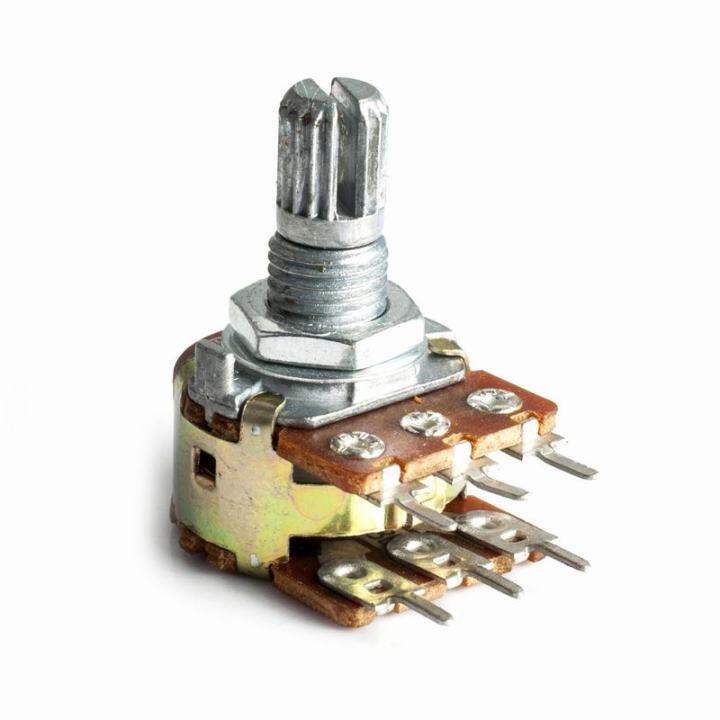 WH148 10K 20K 50K 100K Linear Dual channel Stereo Potentiometer 15mm ...
