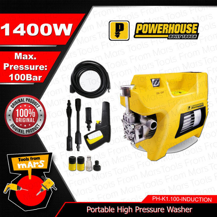 POWERHOUSE Portable High Pressure Washer 1400W 100% Copper PH-K1.100 ...