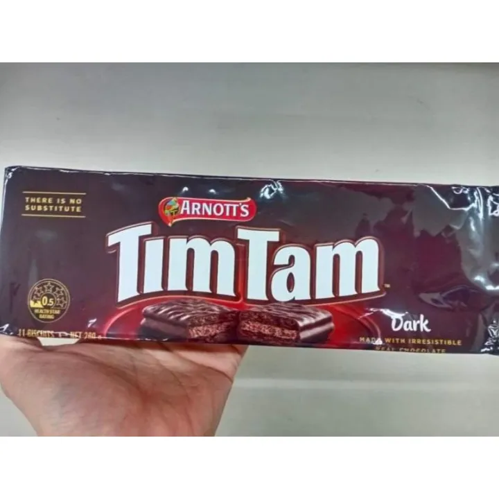 200g Arnott's Tim Tam Dark Made with irresistible real chocolate ...