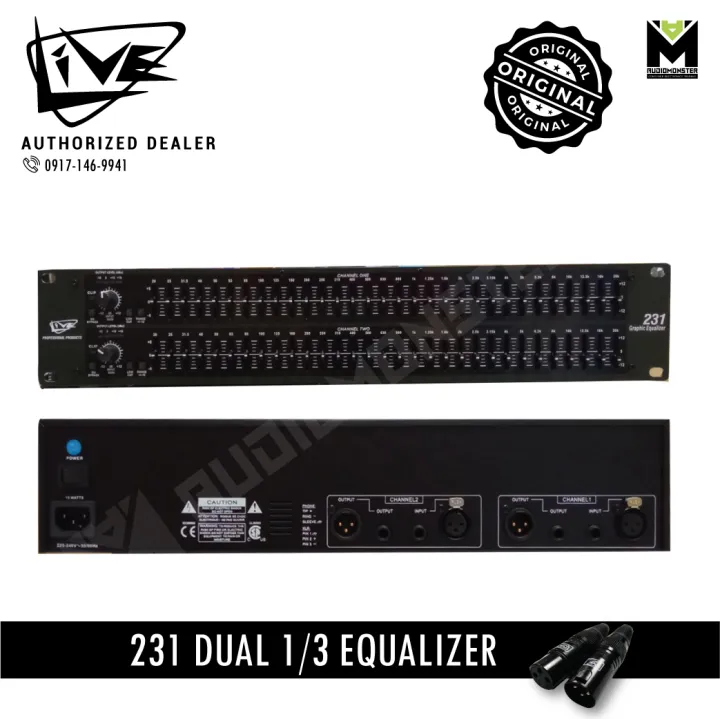 Live 231 Dual 1/3 Octave Graphic Equalizer with Low Cut | Lazada PH