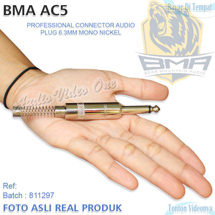 Jack Mic Akai Mono BMA AC5 Bahan Nickel Ukuran 6.3mm Jek Microphone Konektor Audio Asli | Lazada ...
