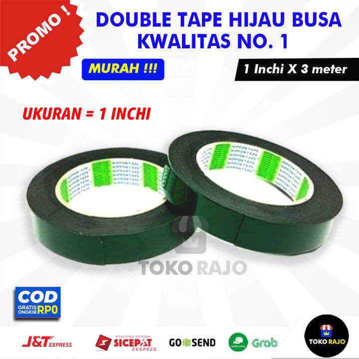 Double Tape Nipppon Isolasi Foam Hijau Isolasi Solasi ban Double Tape ...