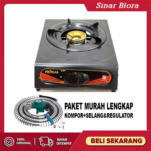 kompor gas progas 1 tungku teflon murah / Kompor 1 Tungku / Kompor Satu ...