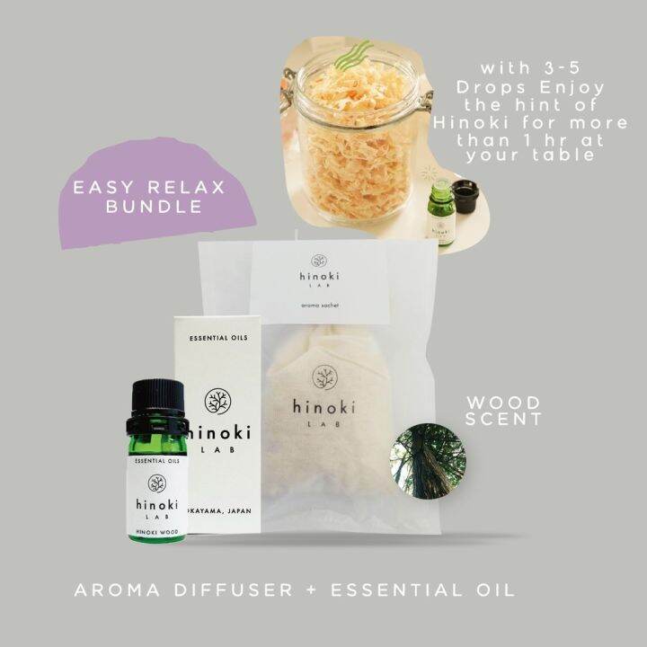 Hinoki Lab Aroma Sachet Small And Essential Oil Bundle | Lazada PH