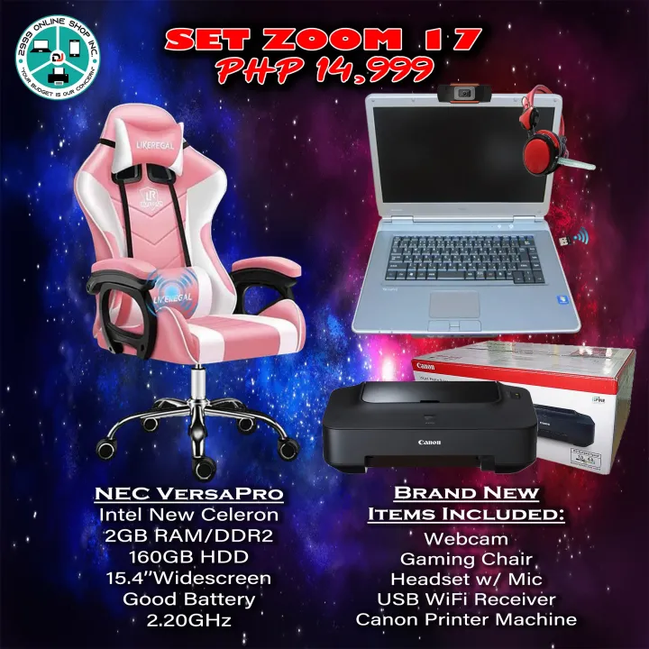 NEC VERSAPRO w/ BRAND NEW GAMING CHAIR, CANON PRINTER, HEADSET ...