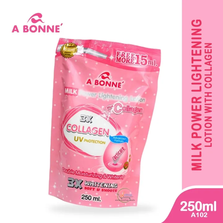 Abonne Milk Power Lightening Lotion With Collagen 250ML Refill ( A102 ) | Lazada PH