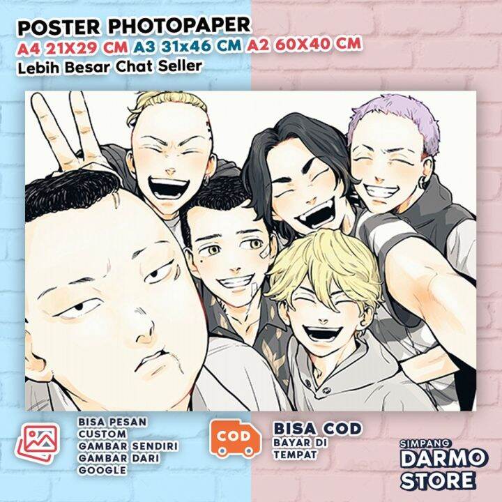 Poster Tokyo Revengers 卍 Takemichi 卍 Takemitchy Mikey Manji Terbaru Hiasan Dinding Aesthetic ...