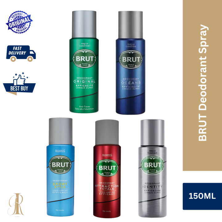 [Original] Brut Deodorant For Men (200ML) Original, Oceans, Sport Style ...