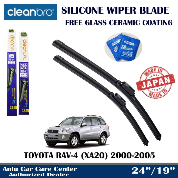 CLEANBRO Silicone Wiper Blade Set For TOYOTA RAV-4 (XA20) 2000-2005 (24 ...