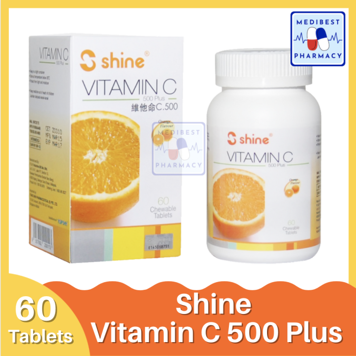 Shine Vitamin C 500 Plus 60'S Chewable Tablets | Lazada