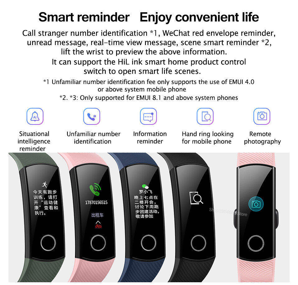 Honor Band 5 Smart Band AMOLED Huawei Smart Watch Heart Rage Ftness ...