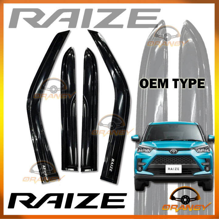 Toyota Raize 2022 to 2023 OEM / INJECTION Window Door Visor Black ...