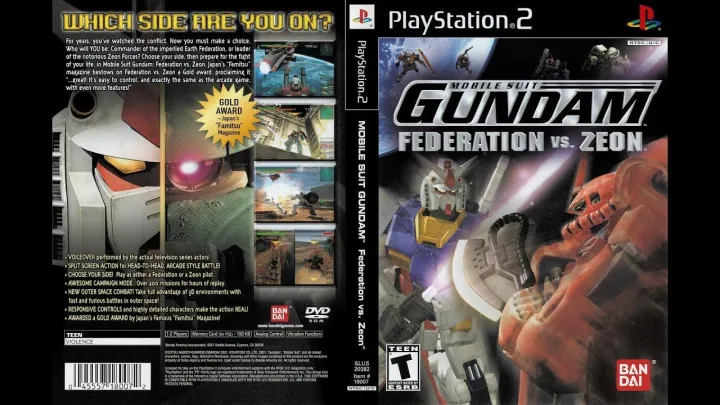 Ps2 Mobile Suit Gundam Federation vs Zeon | Lazada