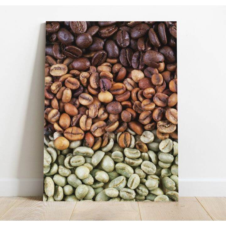 Poster Kopi Warna Color Roasting Hijau Moca Cokelat Hitam Pajangan ...