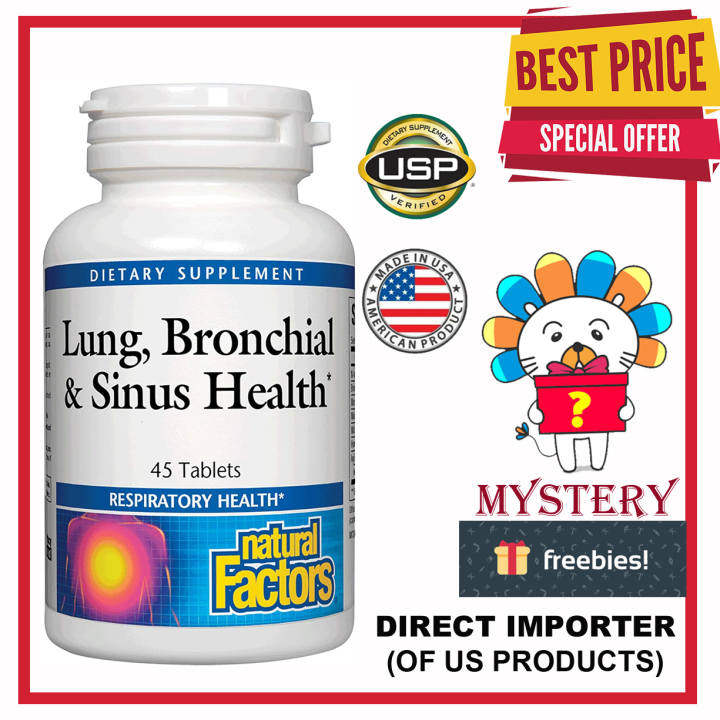 Natural Factors Lung, Bronchial & Sinus Health 45 Tablets | Lazada PH