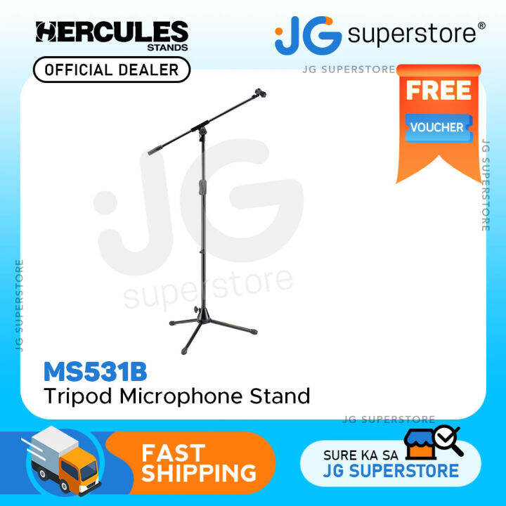 Hercules MS531B EZ Clutch Microphone Boom Stand Mount JG Superstore ...
