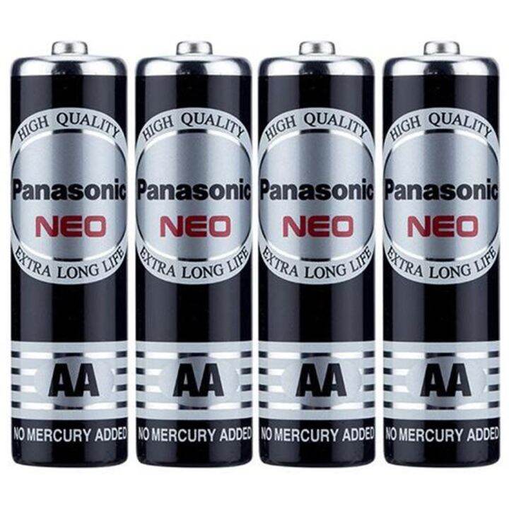 Panasonic ถ่าน NEO สีดำ (R6NT/4SL) Battery AA 4 ก้อน /1 แพค | Lazada.co.th
