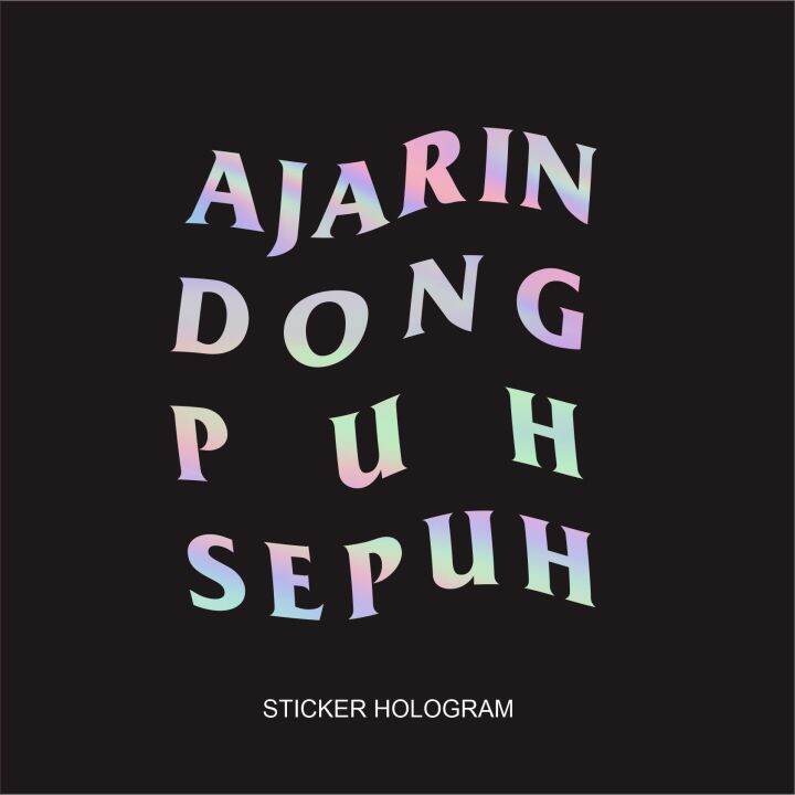 CUTTING STICKER STIKER HOLOGRAM AJARIN DONG PUH SEPUH KACA MOTOR MOBIL ...