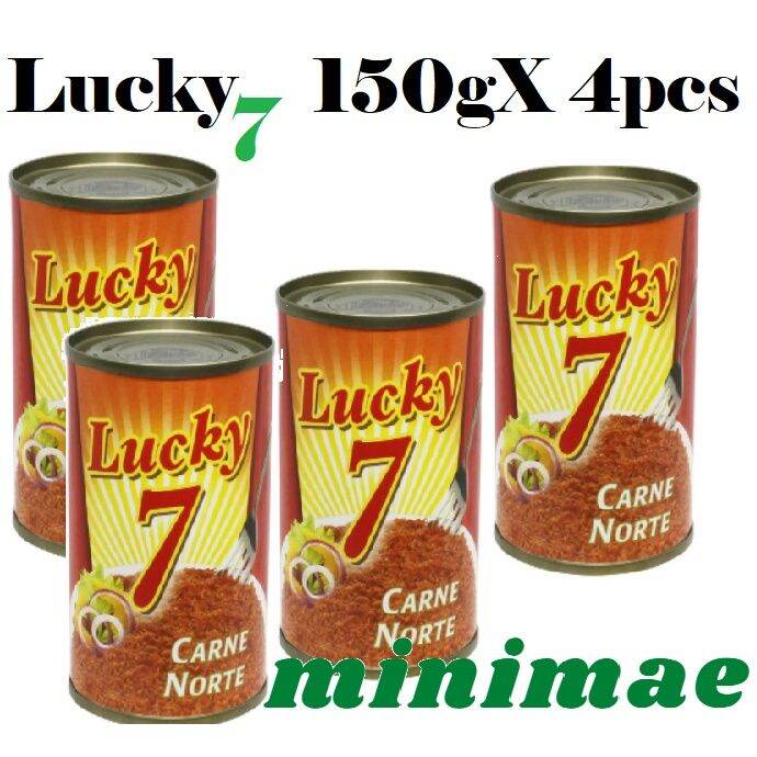 【READY STOCK】 ♠Lucky 7 Carne Norte Corned Beef 150gX4☚ | Lazada PH