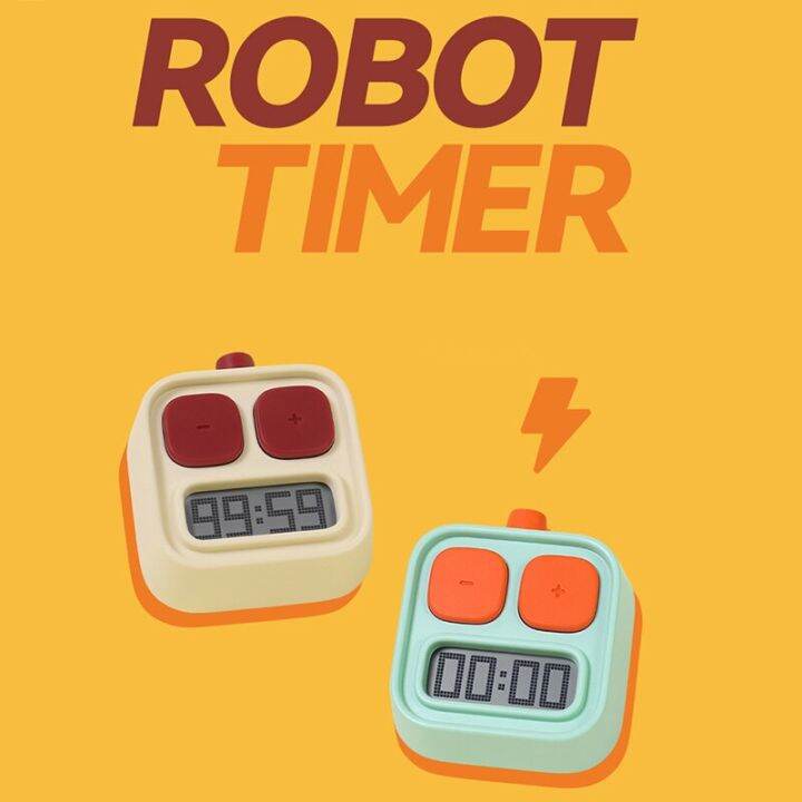 S82 Robot Digital Timer Magic Box Rotating Kitchen Countdown Students ...