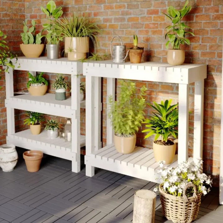 Weatherproof Multi Layers Garden Flower Rack plant organiser Balcony ...