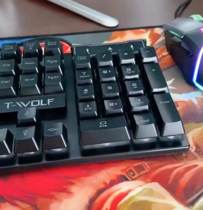 โปร++ T-WOLF Mechanical Keyboard คีย์บอร์ด รุ่น T20 Gaming Keyboard มี ...
