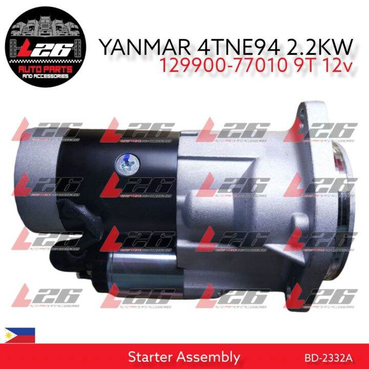 YANMAR 4TNE94 STARTER ASSEMBLY 2.2KW 9T 12V KW BD-2332A 129900-77010 ...