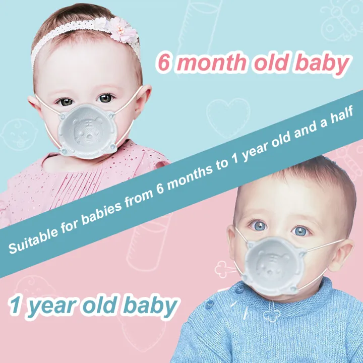 Queenki หน้ากากป้องกันเด็กทารกกันน้ำการ์ตูน3D,หน้ากากป้องกันสำหรับเด็ก ...