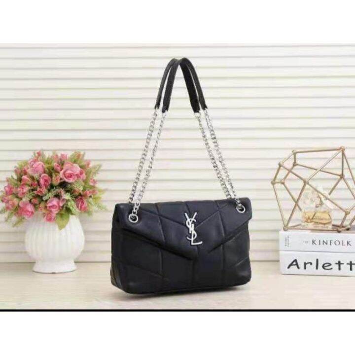 SALE！[COD] YSL SHOULDER BAG LEATHER TEXTURE | Lazada PH