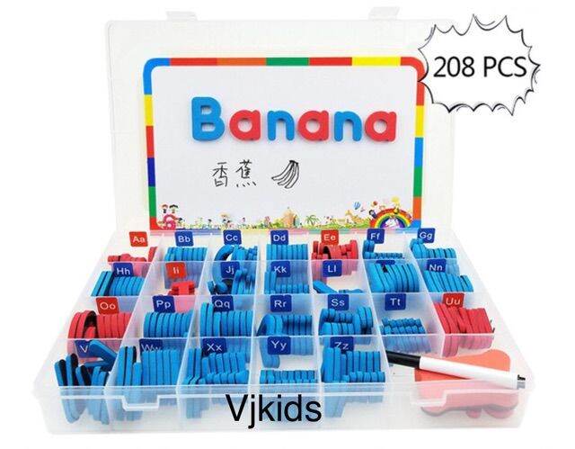 Magnetic moveable alphabet 208pcs letters, papan tulis magnet | Lazada ...