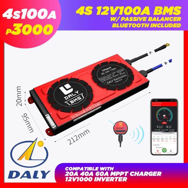 ♢Daly SMART BMS 4S 100A 8S 100A 8S 150A 16S 200A With Bluetooth | Lazada PH