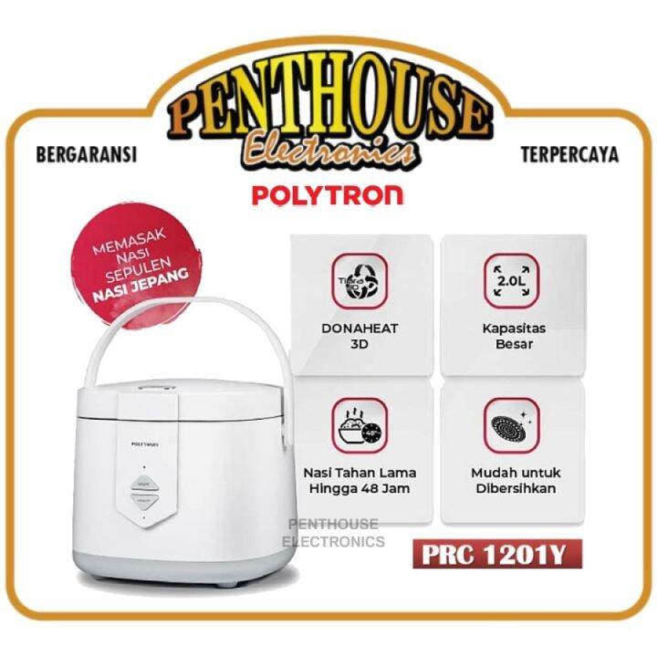 Polytron Smart Multi Rice Cooker/Magic Com PRC-1901-R/DG - PRC 1201 Y ...