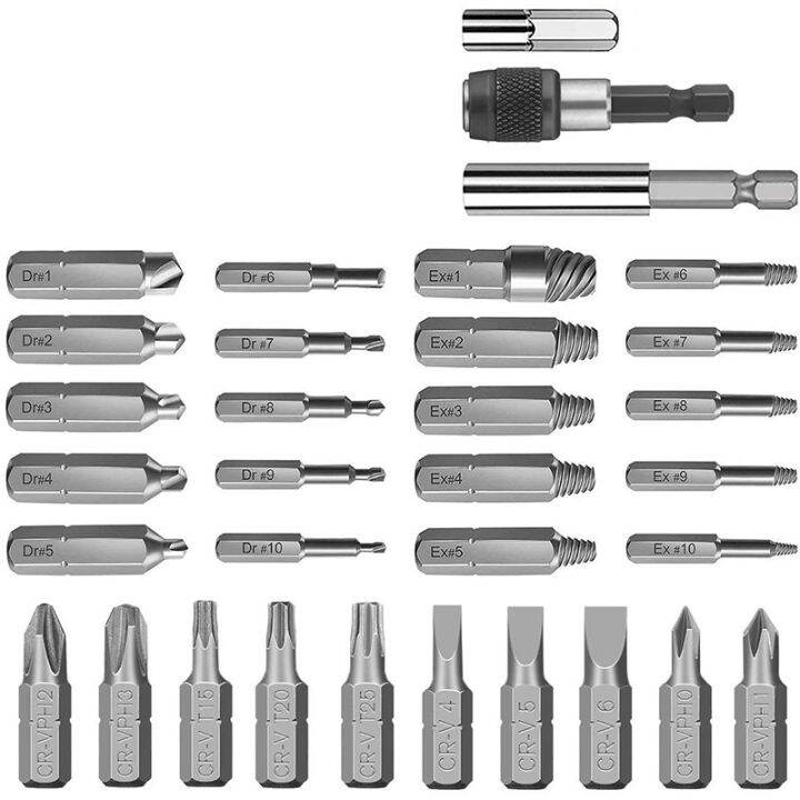 Damaged Screw Extractor, Bolt Extractor Kit 33 Pieces with Magnetic ...