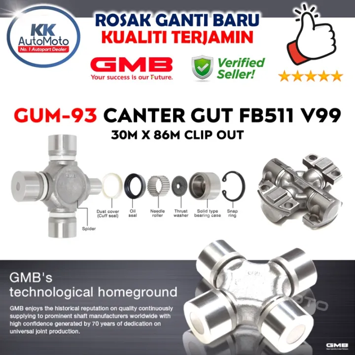 GUM-93 30mm x 86mm Mitsubishi Canter FB511 V99 GMB Steering Universal ...